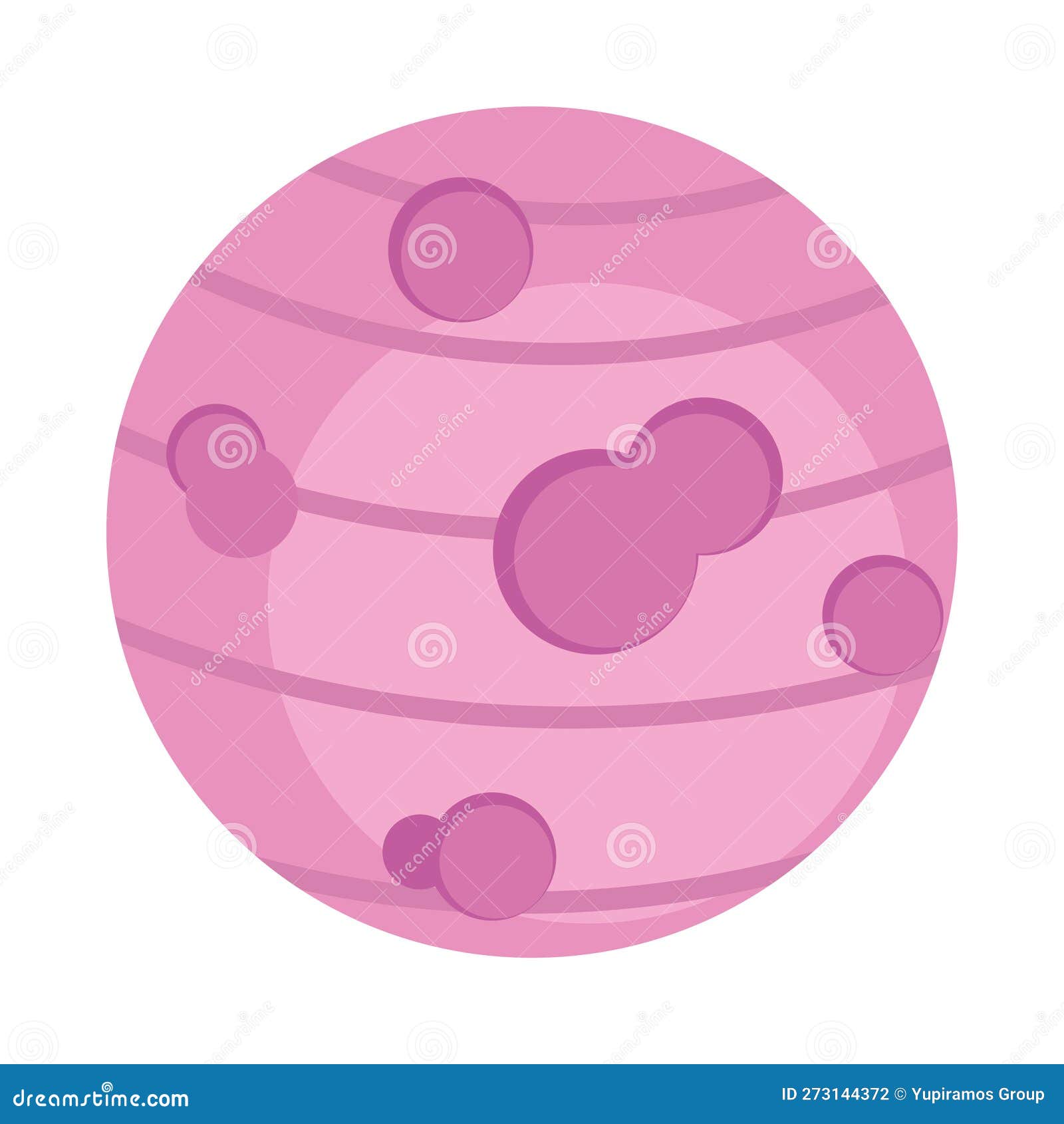 Pink planet space outer stock vector. Illustration of design - 273144372