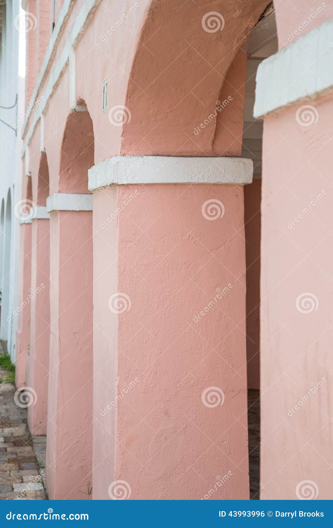 Pink Plaster Columns stock photo. Image of wall, column - 43993996