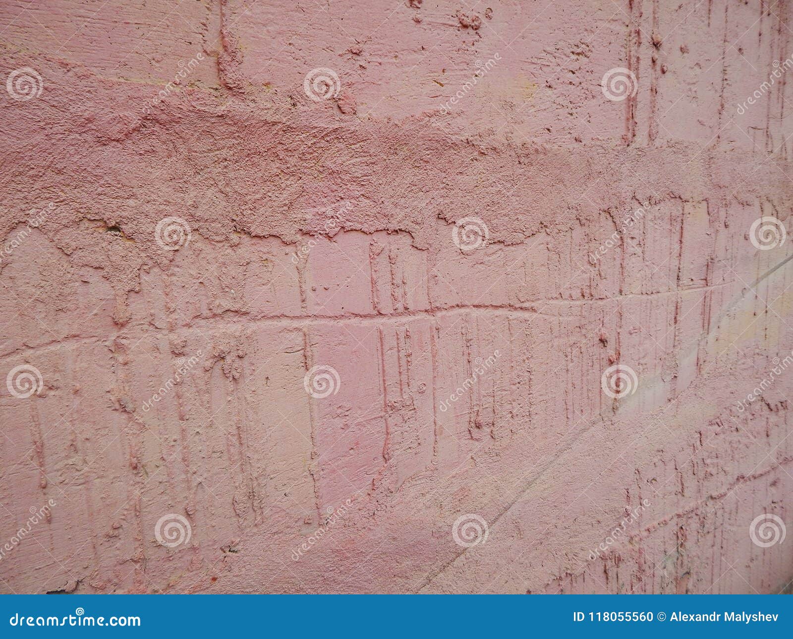 Pink plaster rough. stock photo. Image of textured, plaster - 118055560