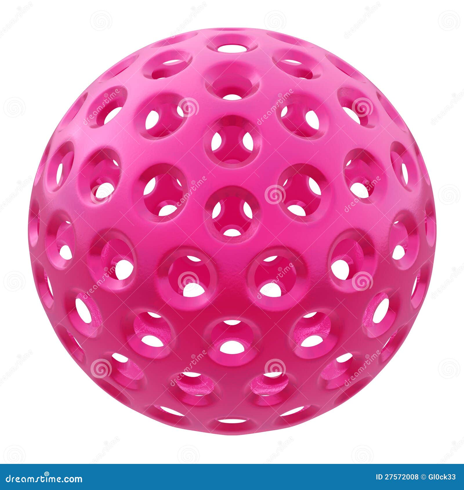 Pink plastic ball stock illustration. Illustration of perforated - 27572008