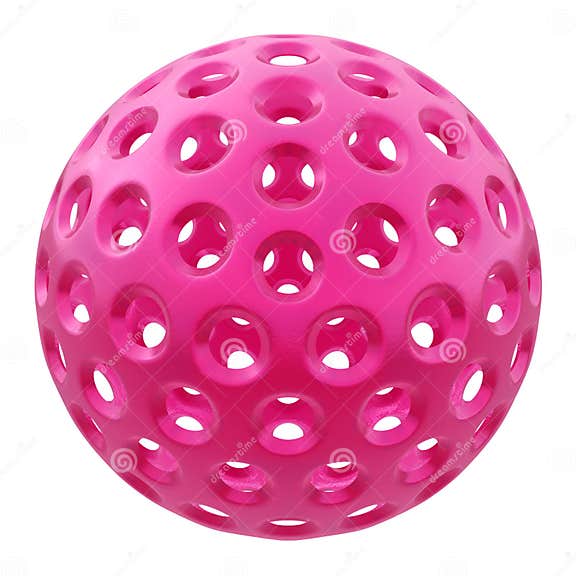 Pink plastic ball stock illustration. Illustration of perforated - 27572008