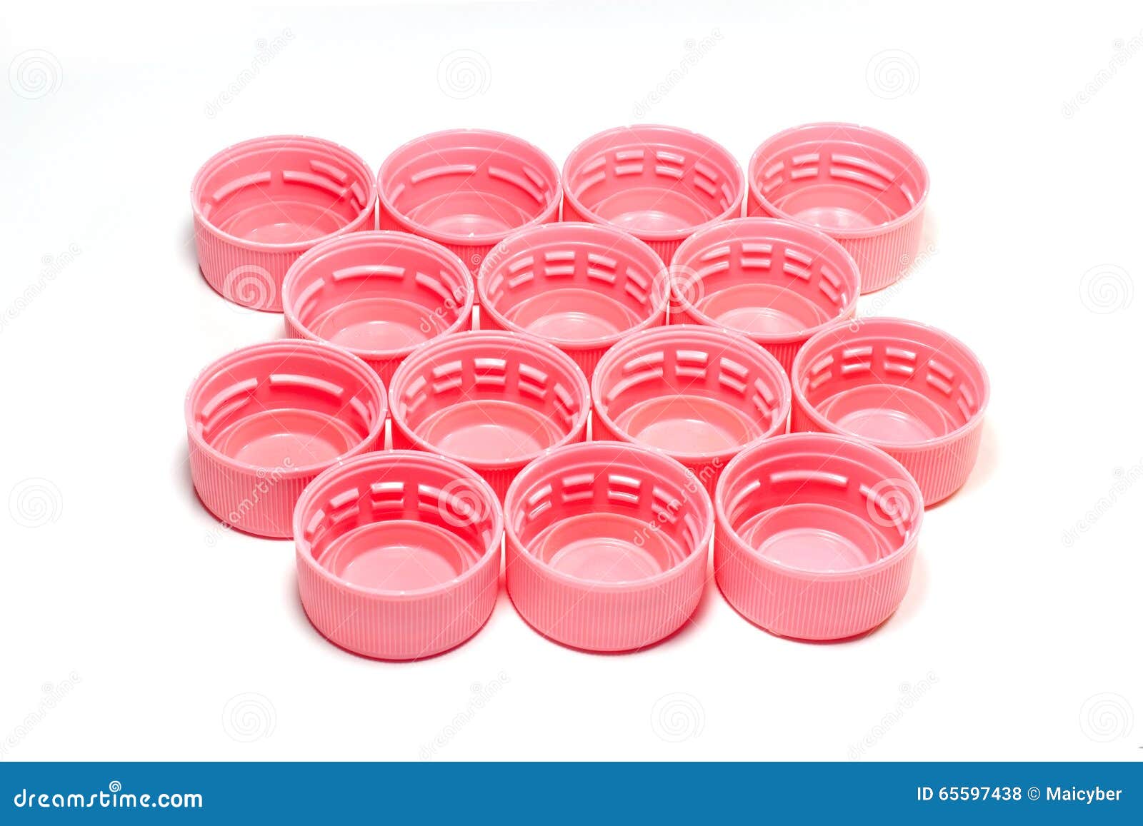 Pink plastic bottle caps stock photo. Image of plastic - 65597438