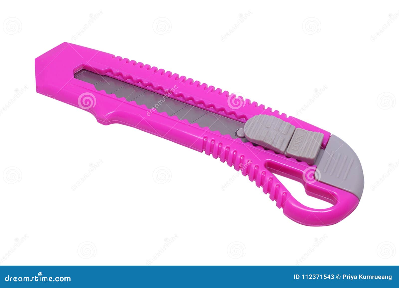 Pink Plastic Cutter Isolated on White Background. Stock Image - Image ...