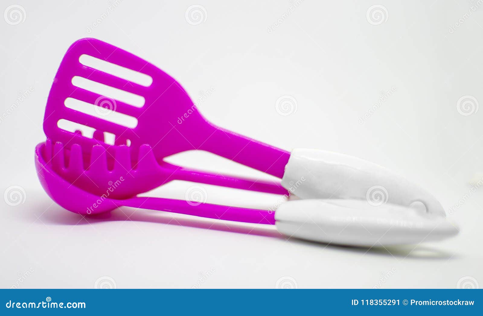 Pink Plastic Flipper for Kitchen Stock Image - Image of household ...