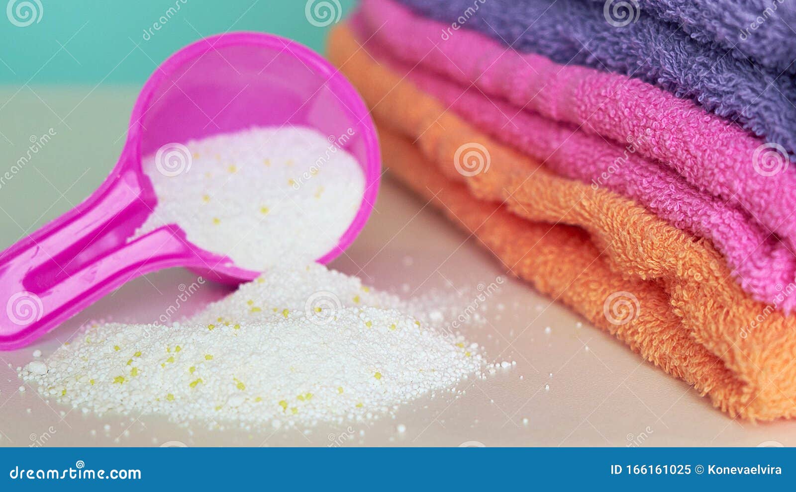 Pink Plastic Measuring Vessel with Washing Powder, Containers with ...