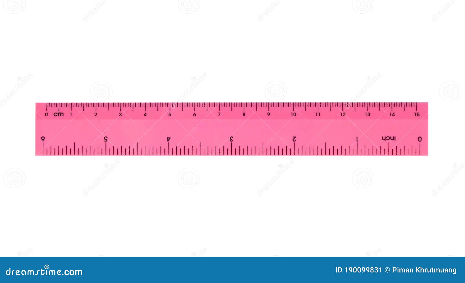 Pink Plastic Ruler Isolated on White Stock Image - Image of measuring ...