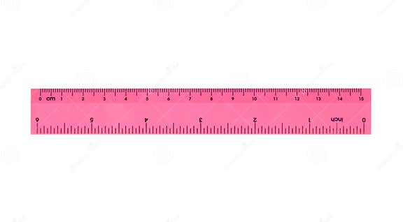 Pink Plastic Ruler Isolated on White Stock Image - Image of measuring ...