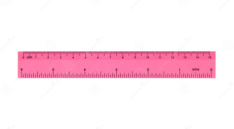 Pink Plastic Ruler Isolated on White Stock Image - Image of measuring ...