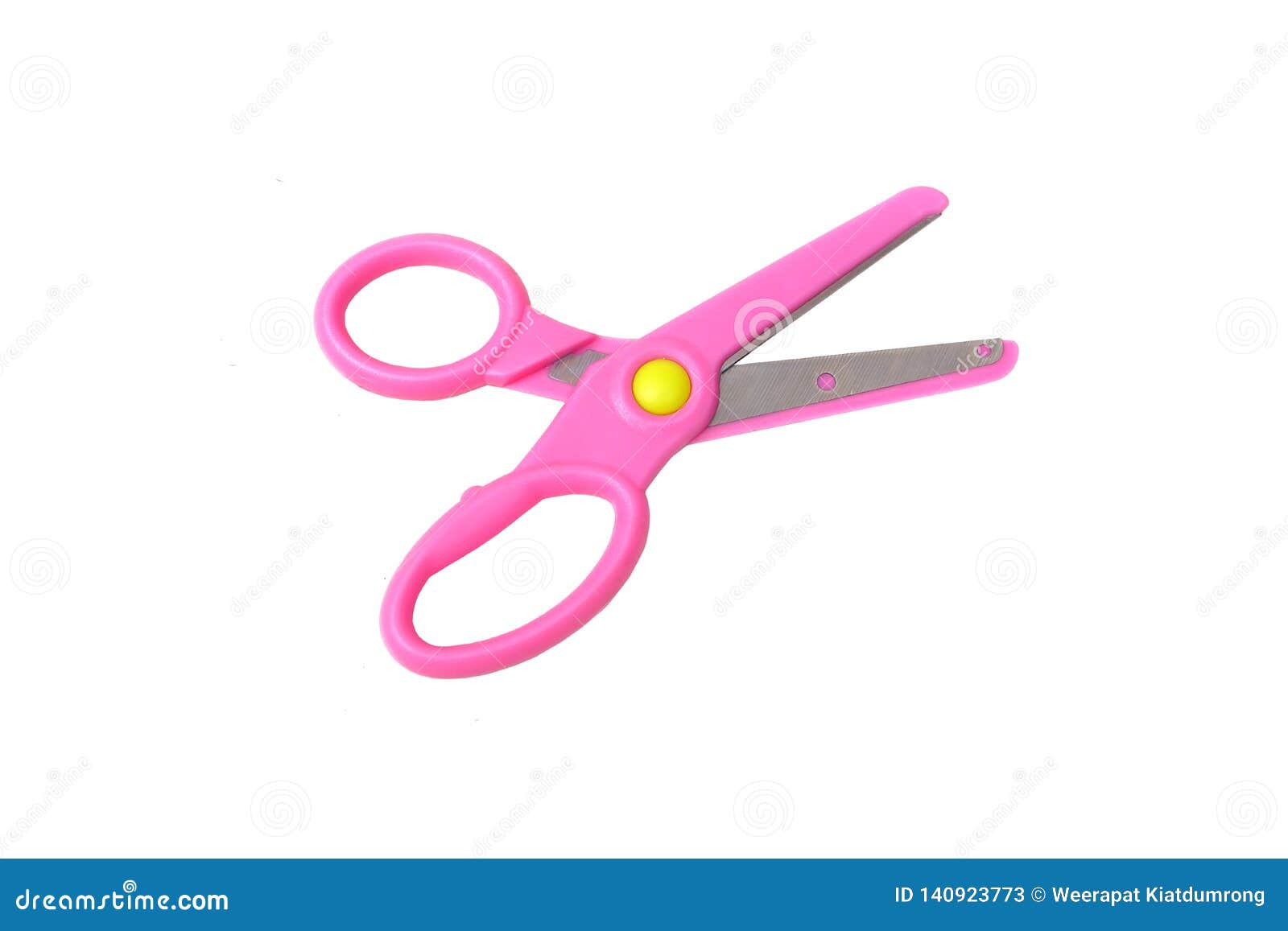 Pink Plastic Scissors for Kid Stock Image - Image of kids, white: 140923773