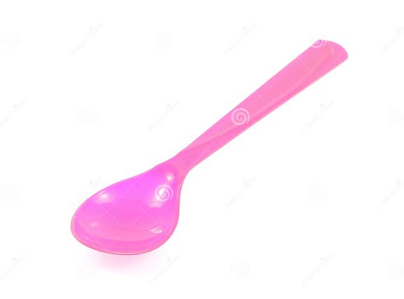 Pink plastic spoon stock image. Image of fresh, objects - 43583159