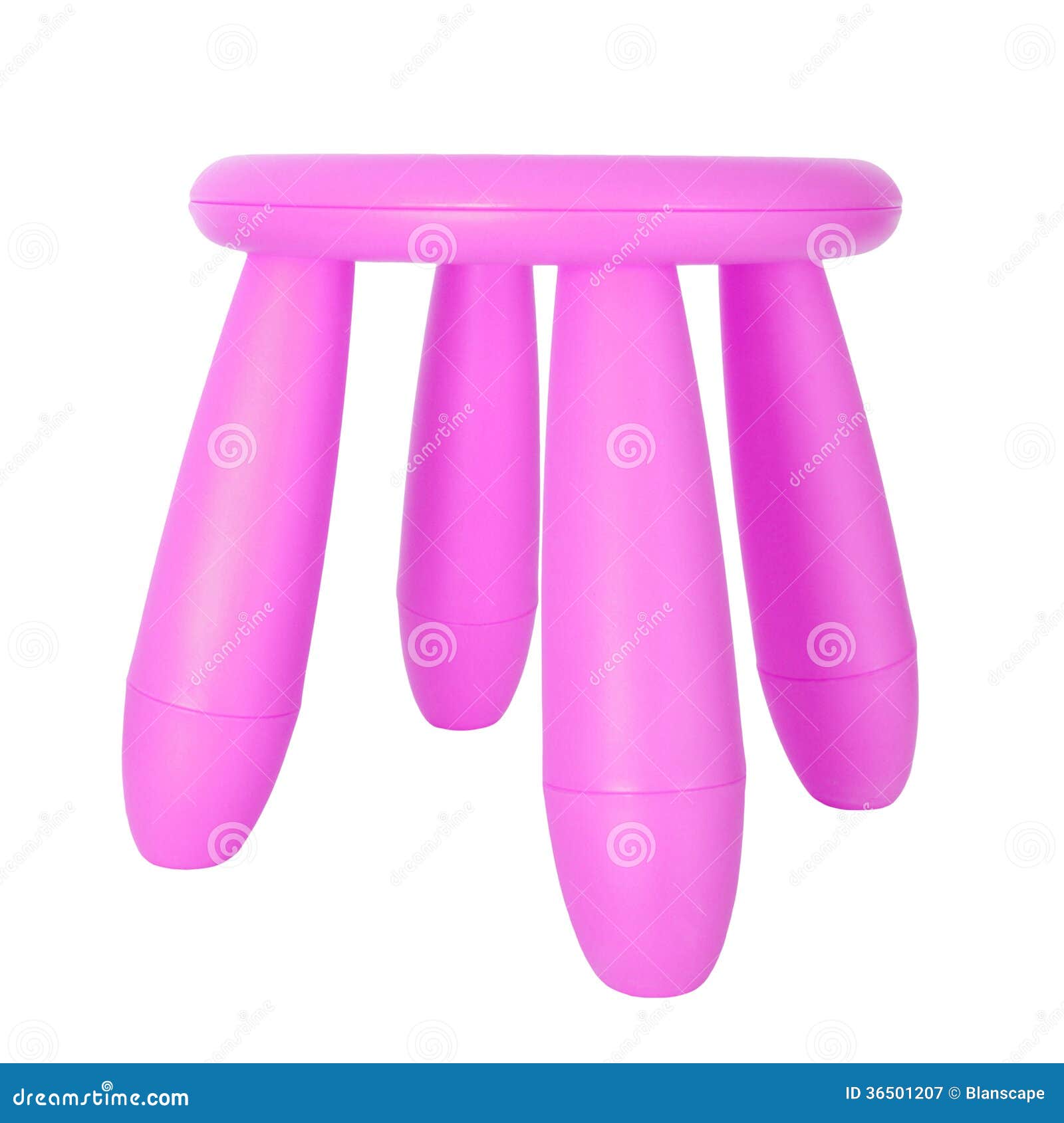 Pink Plastic Stool Isolated on White Stock Image - Image of pink ...