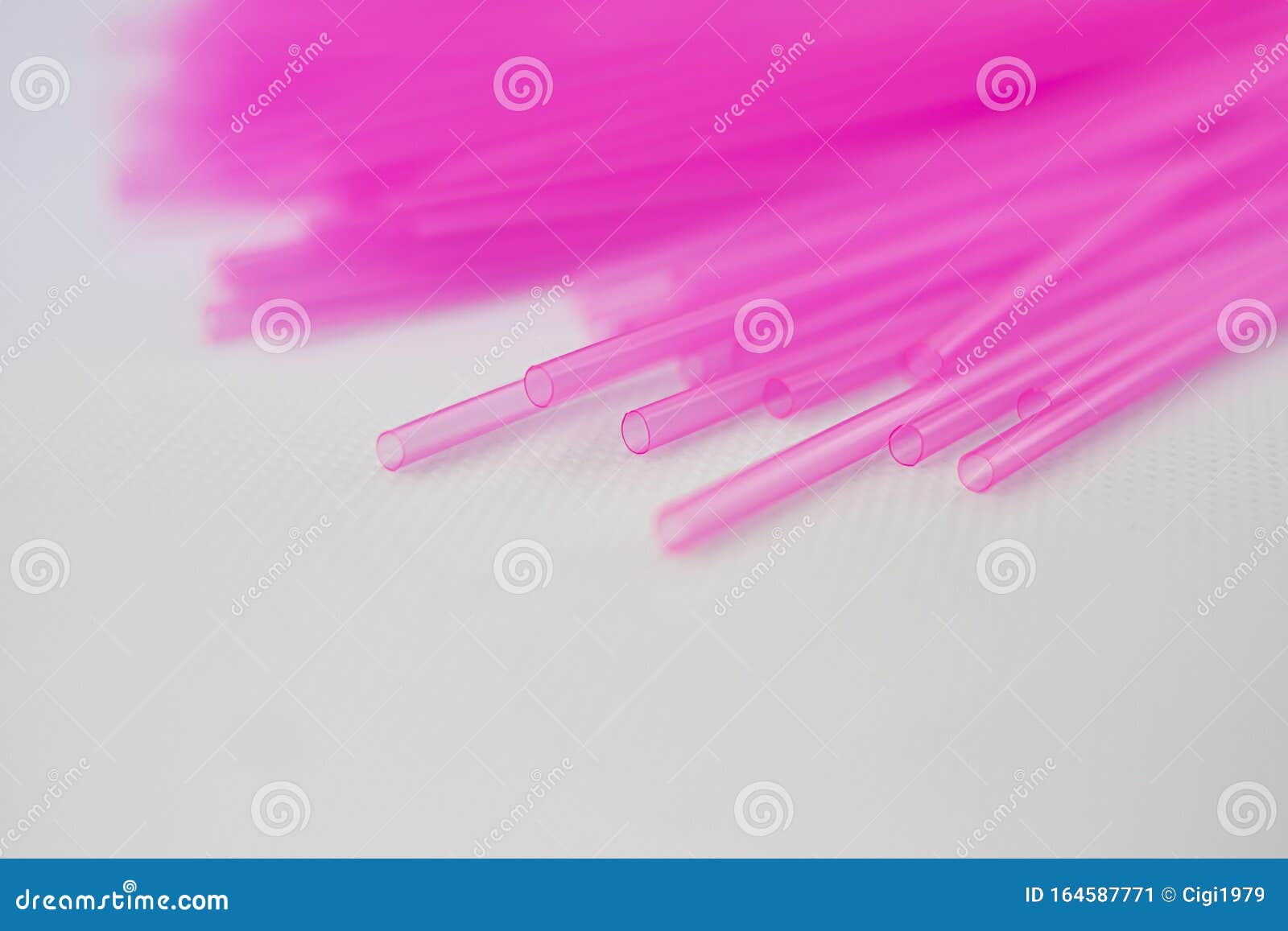 Pink Plastic Straws for Use with Drinks Such As Soft Drinks, Juices and ...