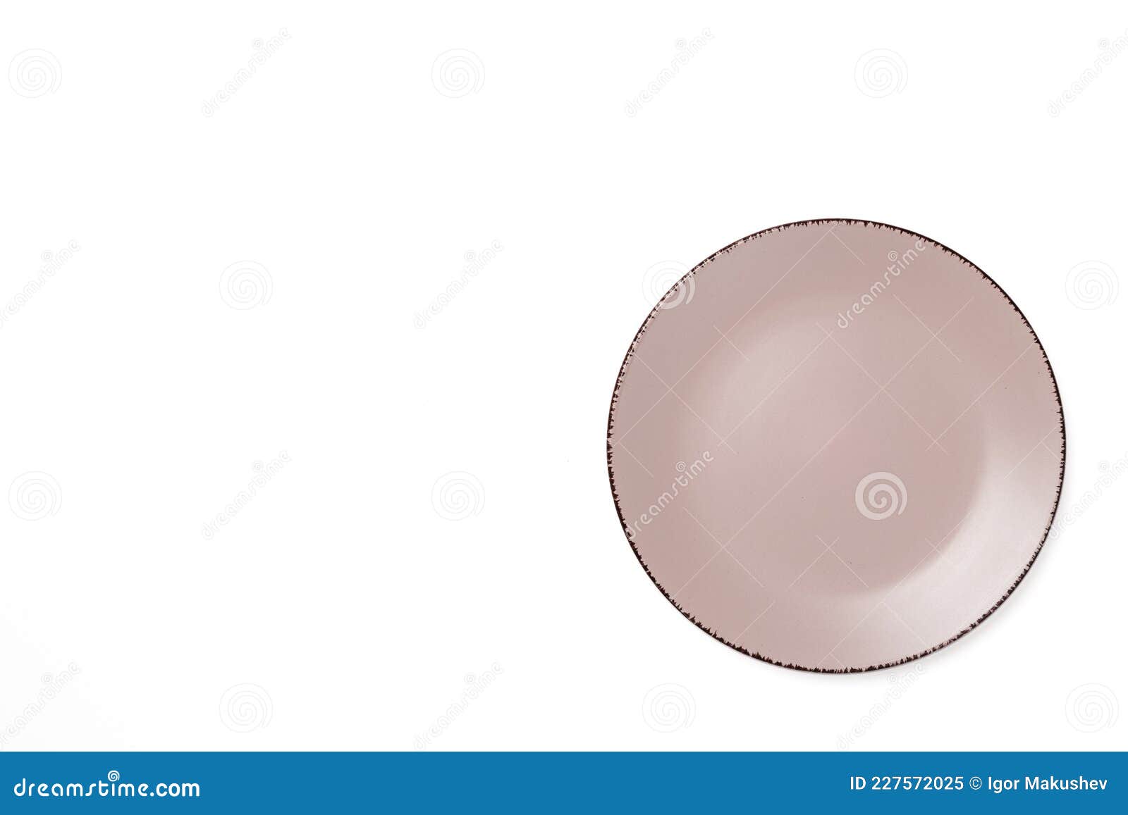 Pink Plate on a White Background Stock Image - Image of pastel, surface ...