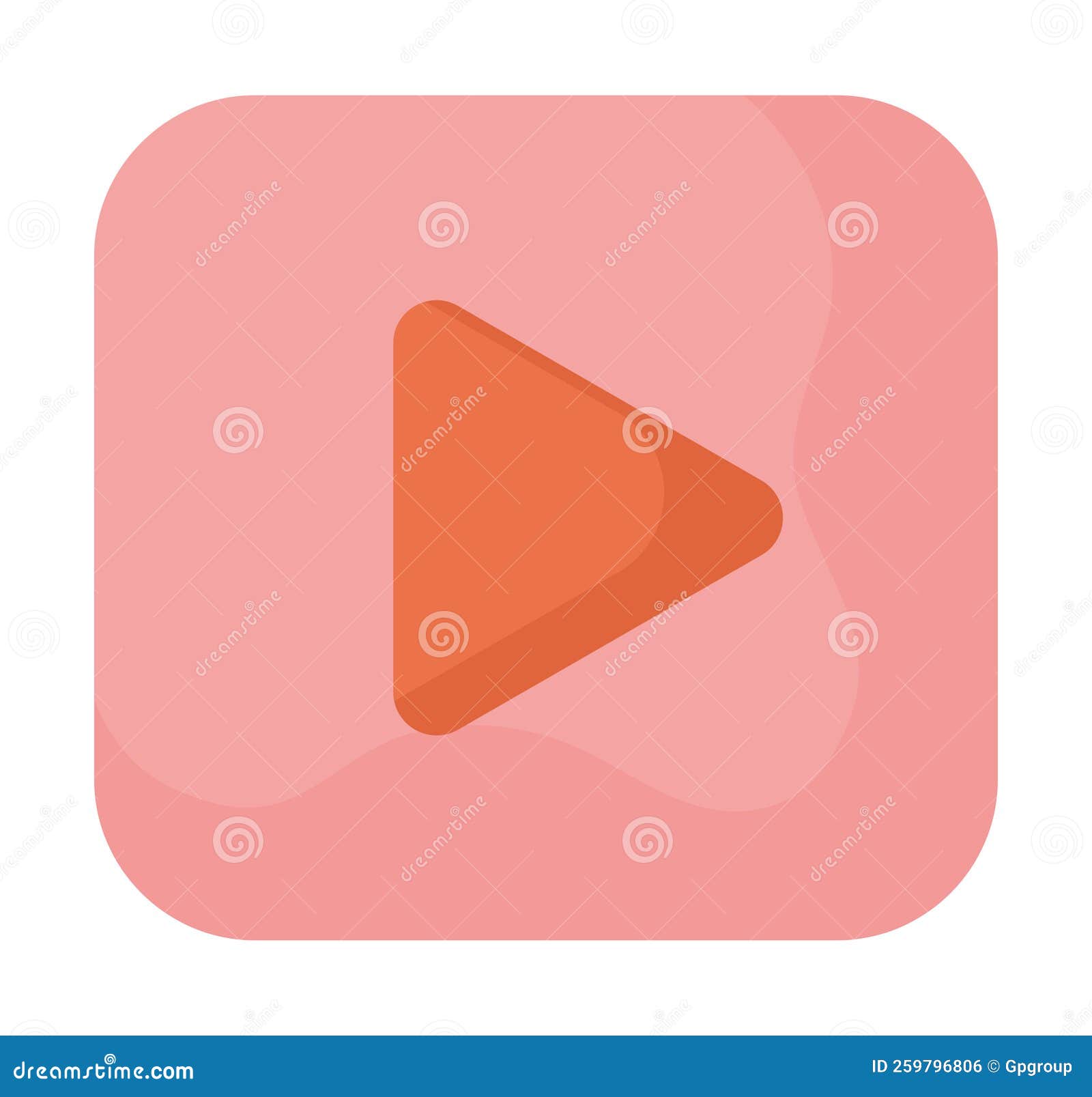 Pink play button stock illustration. Illustration of communication ...