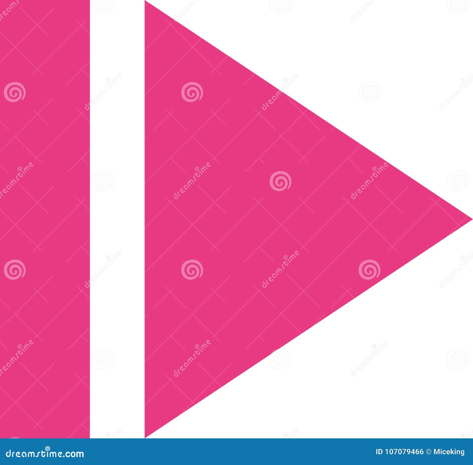 Pink play record sign stock vector. Illustration of icon - 107079466