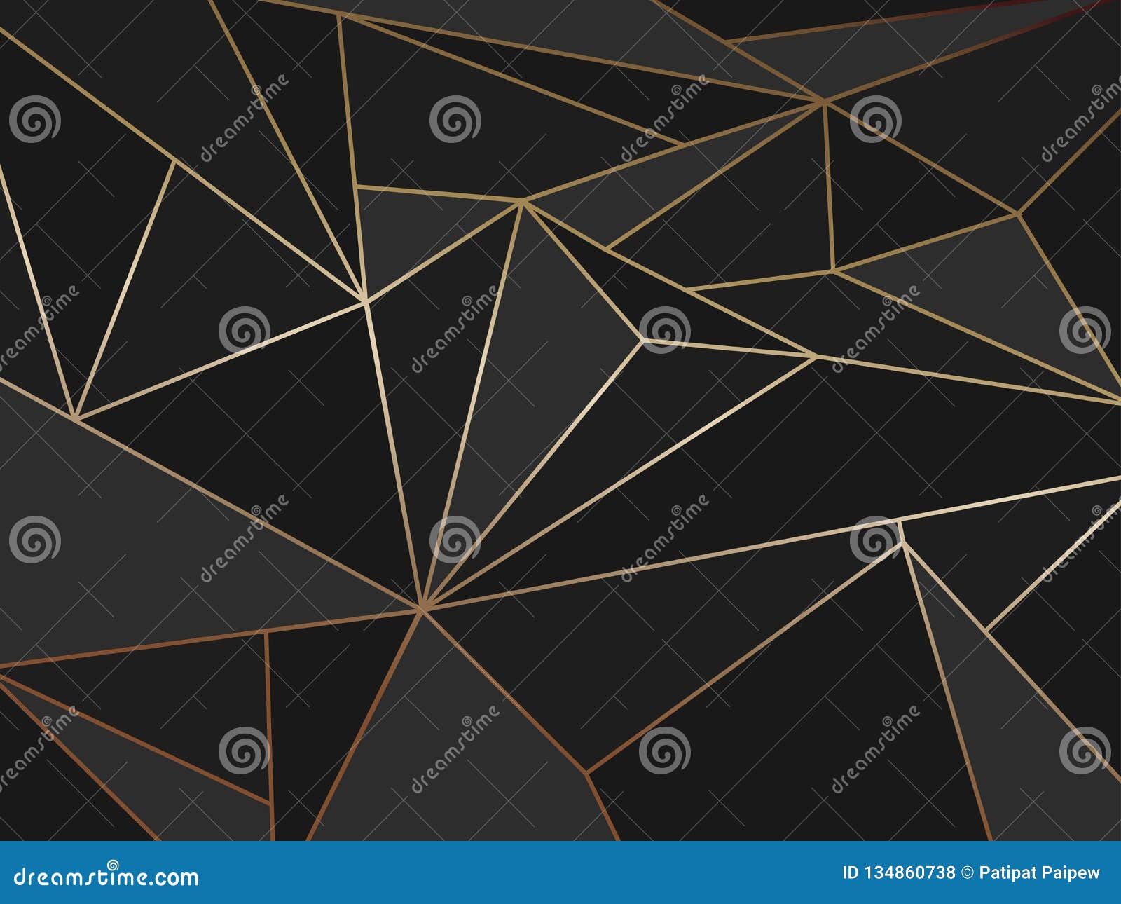 Abstract Black Polygon Artistic Geometric Stock Illustration ...
