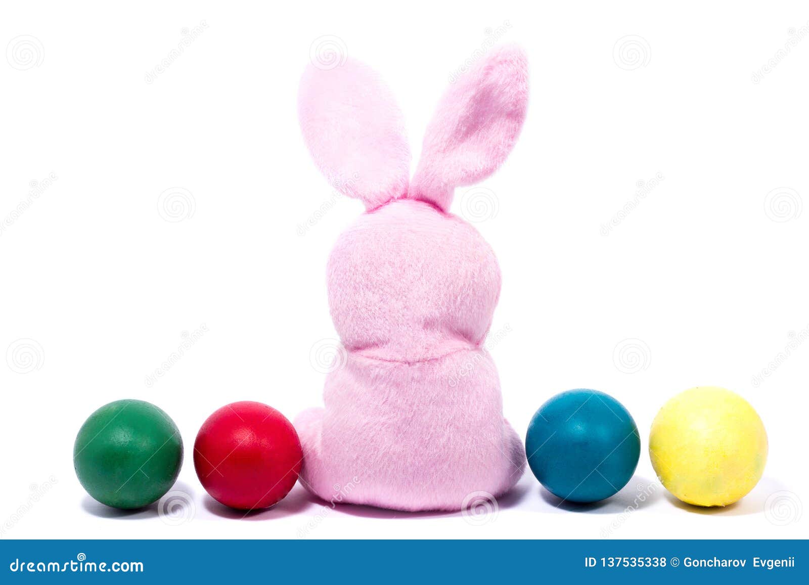 Pink Plush Rabbit with Carrot, Isolate Stock Photo - Image of doll ...