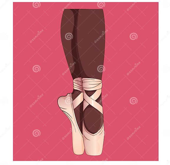 Pink Pointe Shoes For Ballet Stock Vector Illustration Of Femininity Elegant 292118548