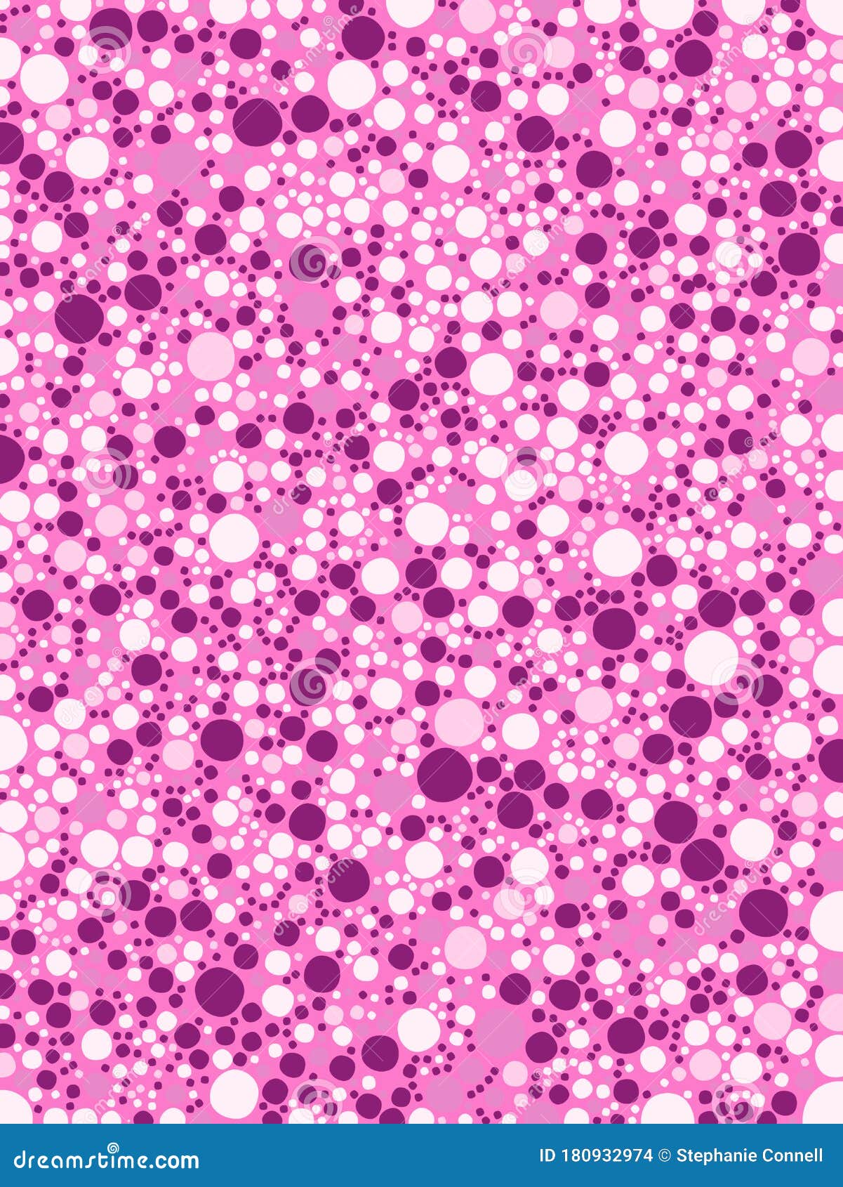 Pink Polka Dot Pattern Design for Wallpaper, Background, Textile Art ...