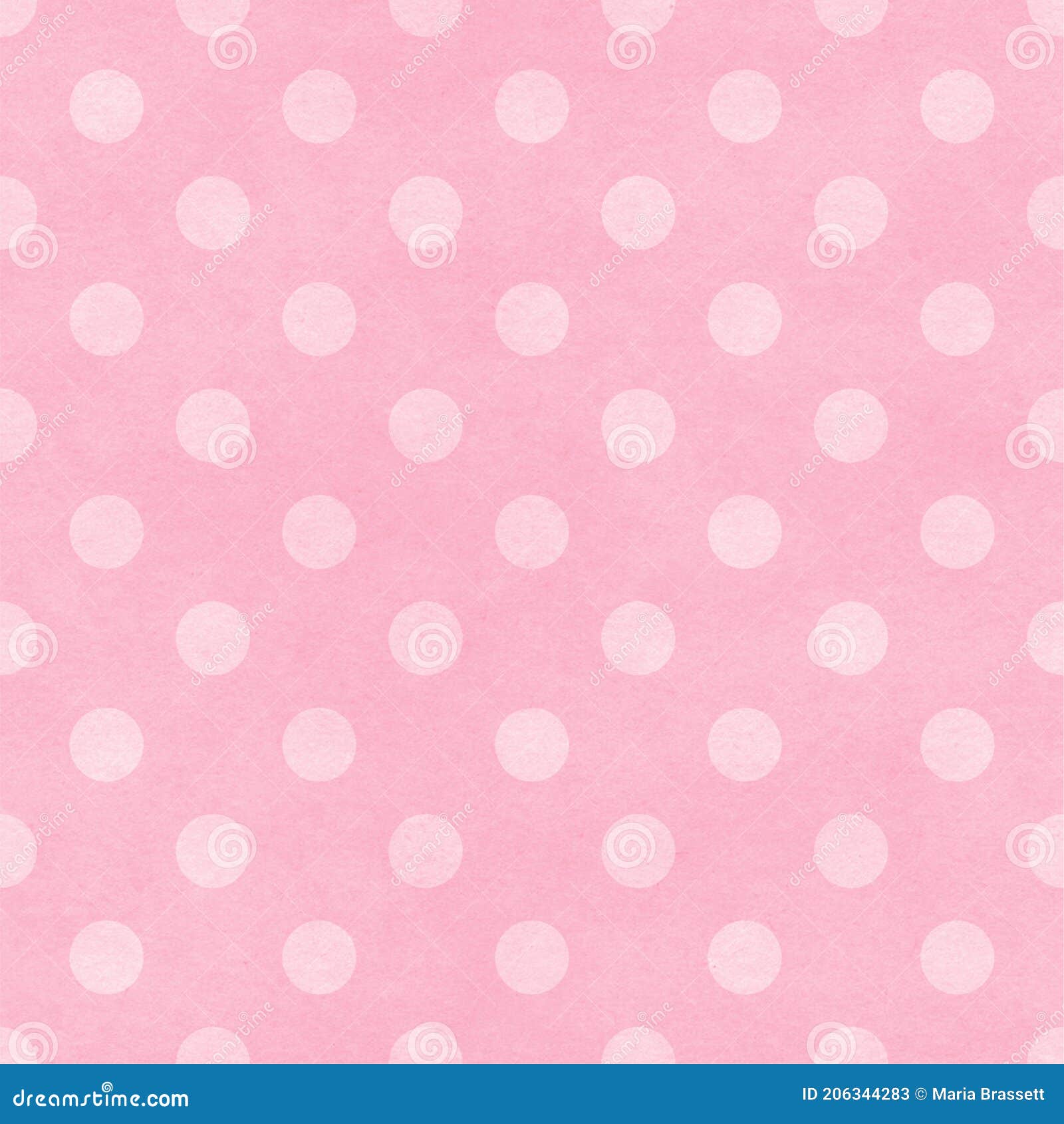 Pink Polka Dot Pattern on Textured Paper Stock Image - Image of party ...