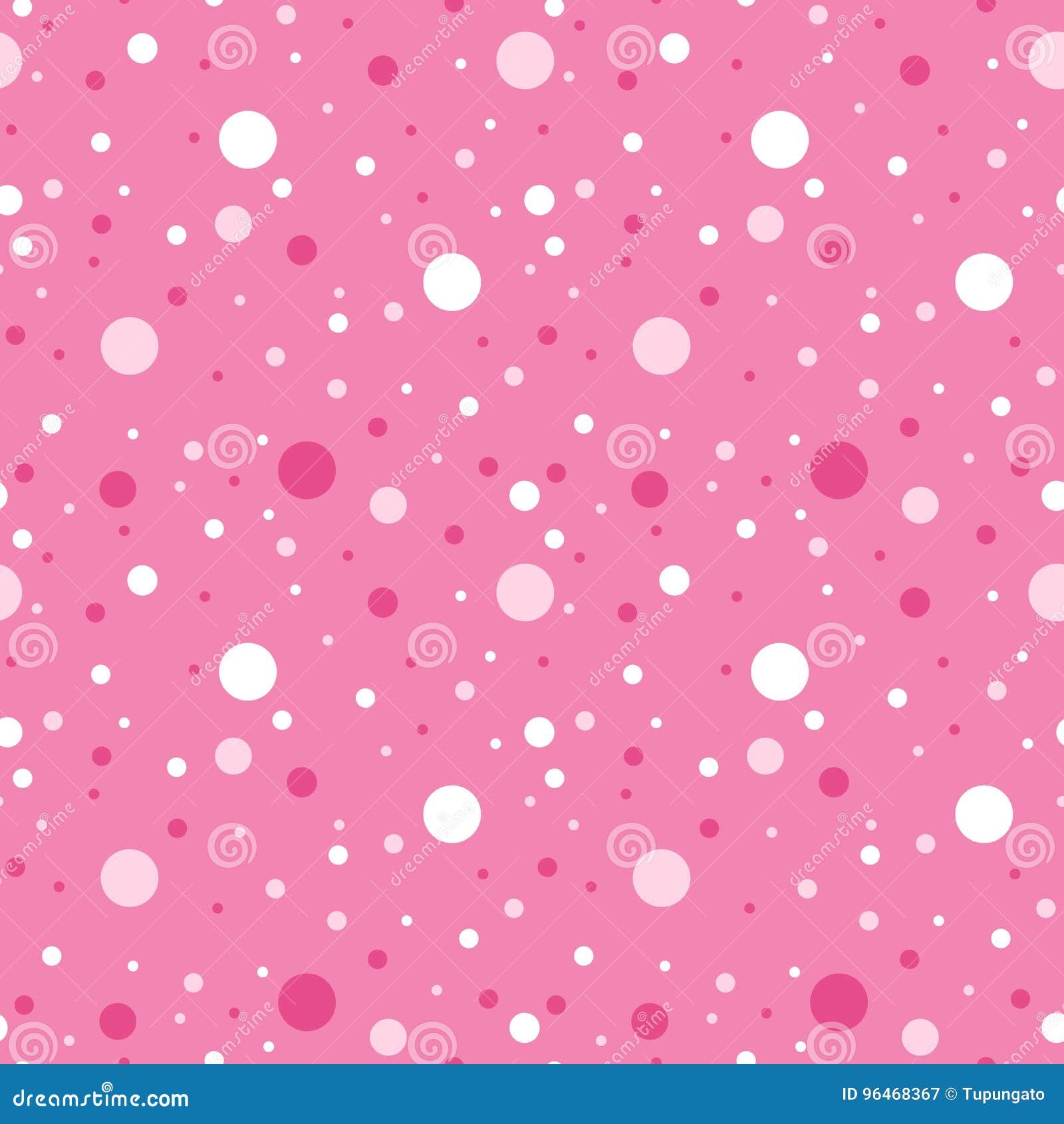 Pink polka dots stock vector. Illustration of tile, spot - 96468367