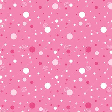 Pink polka dots stock vector. Illustration of tile, spot - 96468367