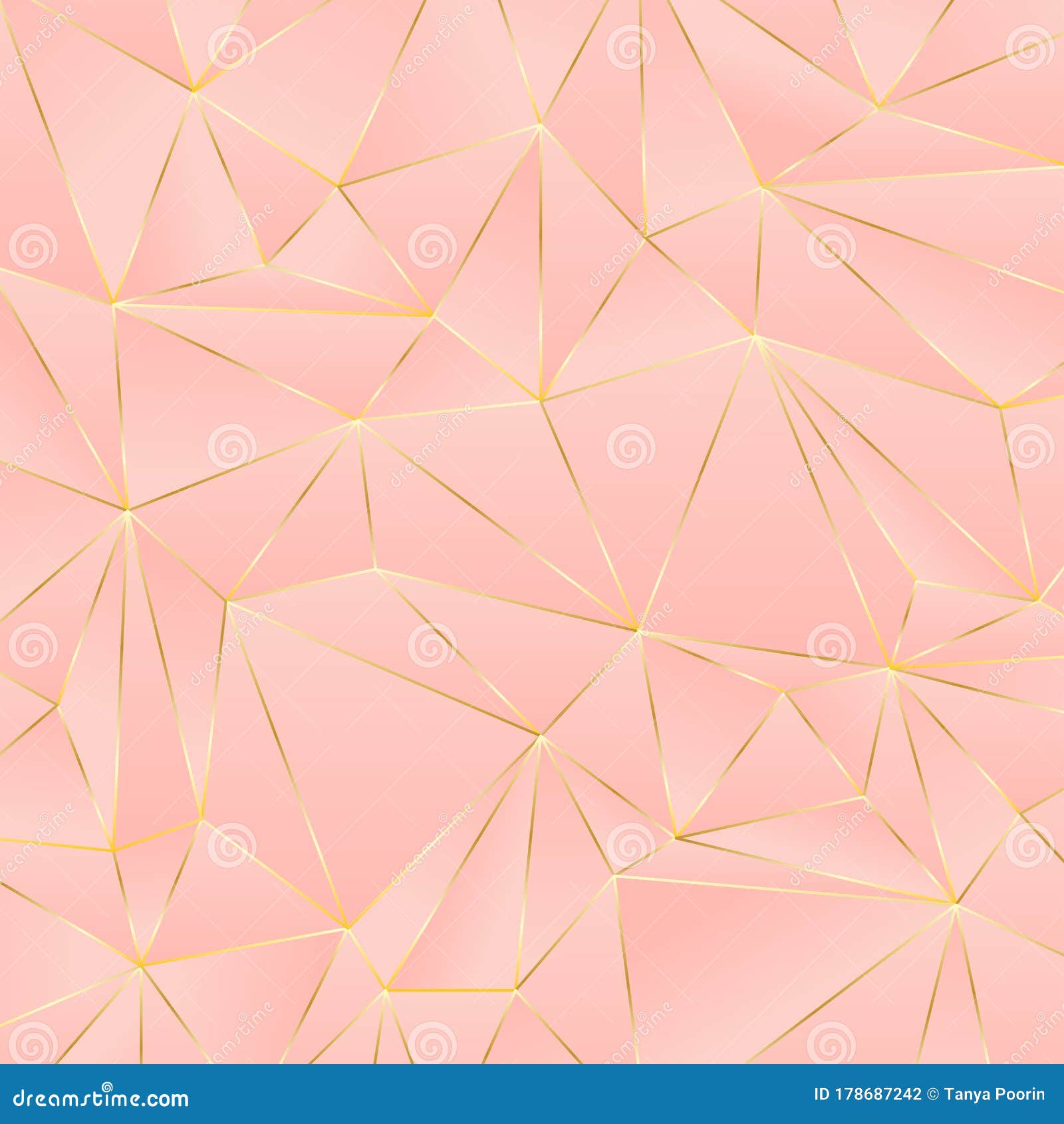 Pink And Gold Pattern Background