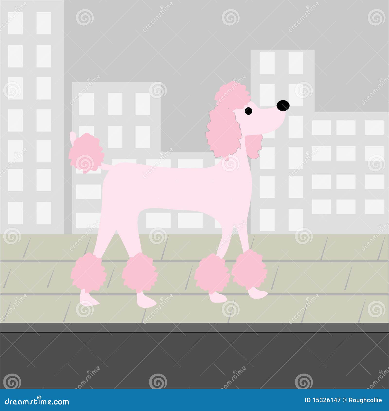 Pink Poodle Cartoon Vector | CartoonDealer.com #15531585