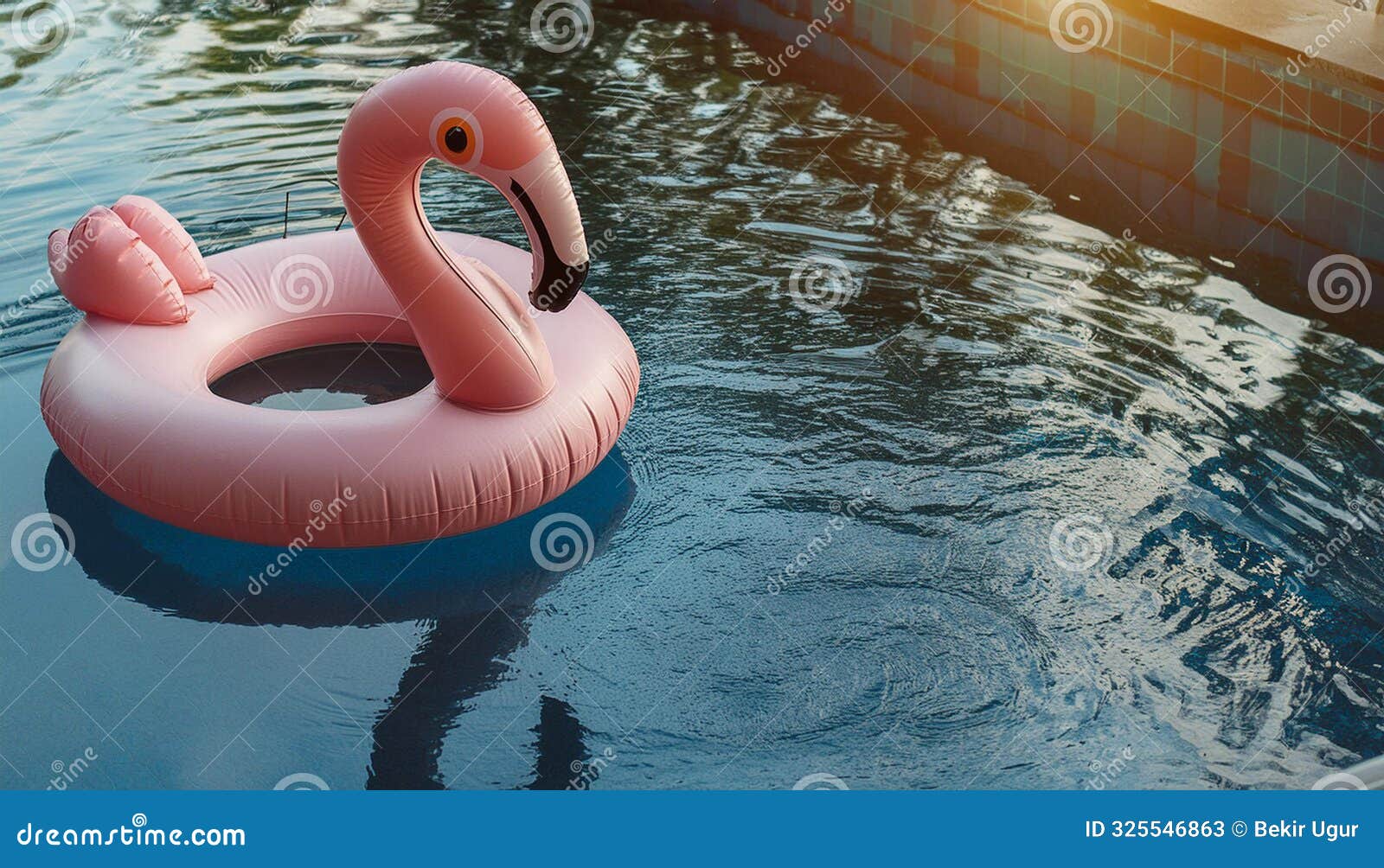 Pink Pool Floats. Pink Pool Float, Pool Ring in Cool Blue Refreshing ...