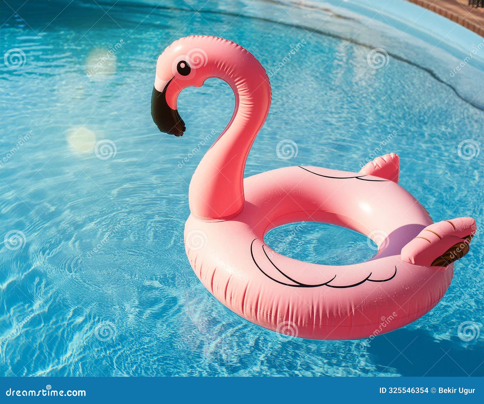 Pink Pool Floats. Pink Pool Float, Pool Ring in Cool Blue Refreshing ...