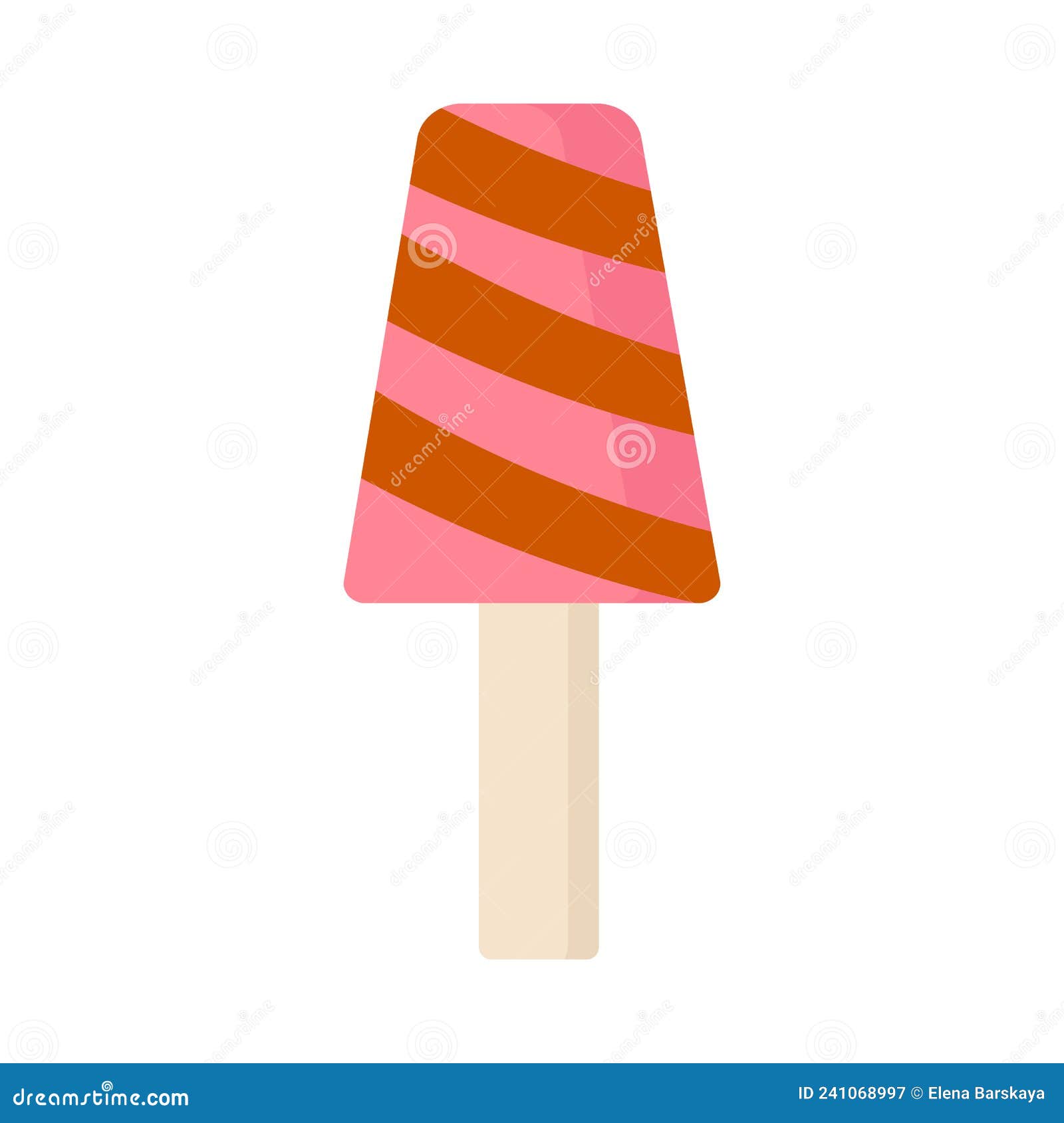 Pink Popsicle on a White Background for Web Design Stock Vector ...