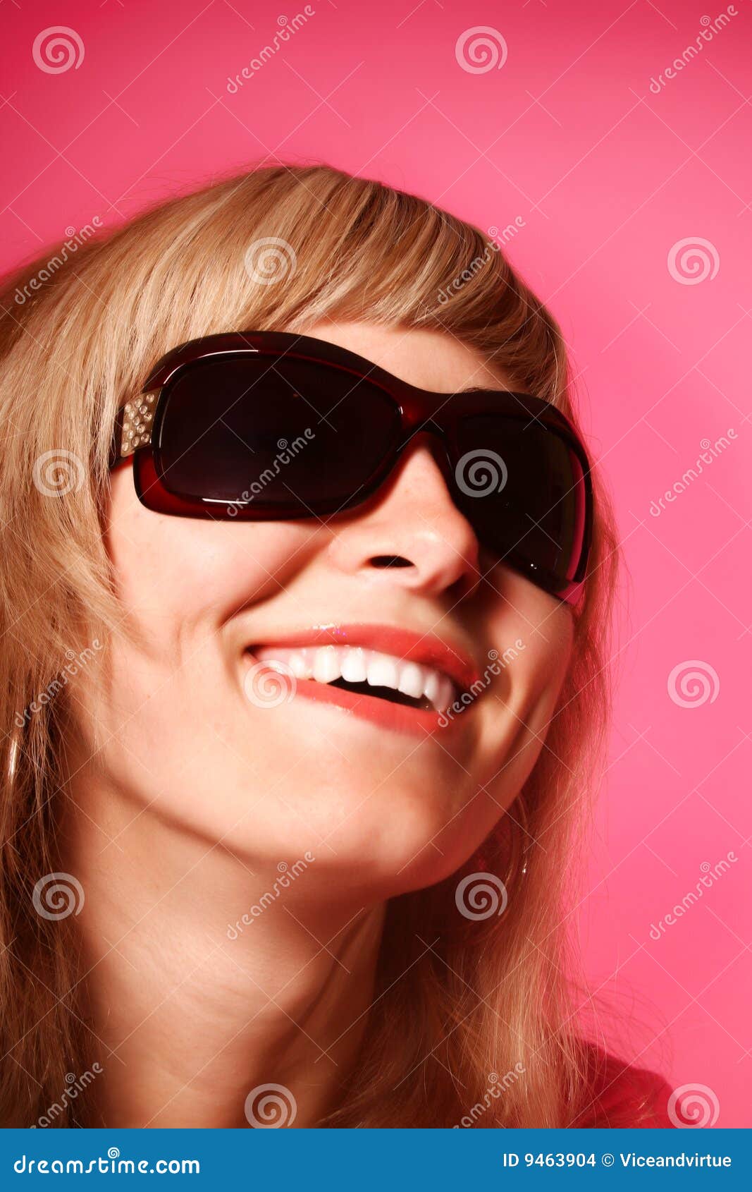 Pink portrait stock photo. Image of lipstick, female, beautiful - 9463904