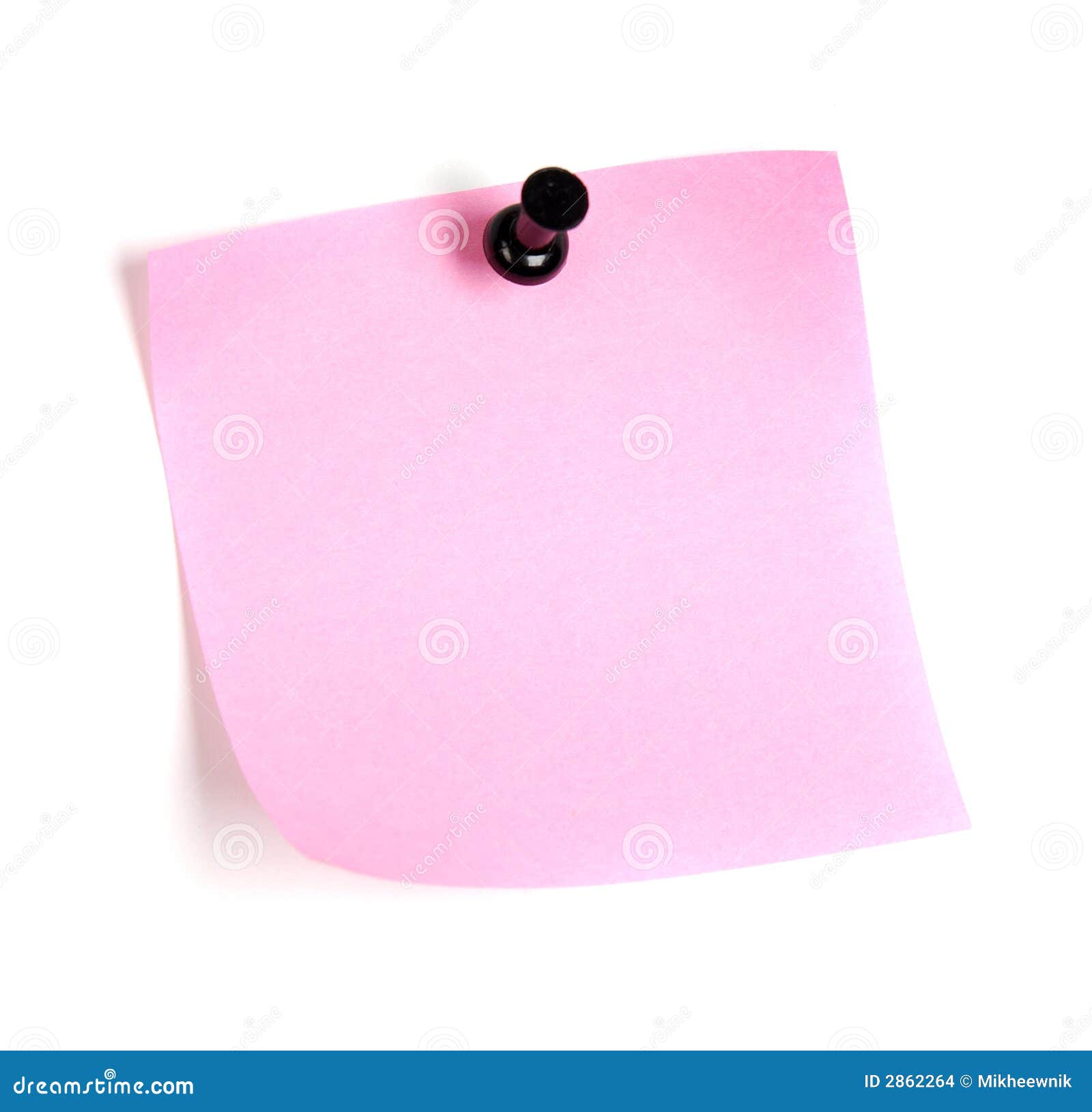 Pink post-it stock photo. Image of note, commercial, marketing - 2862264