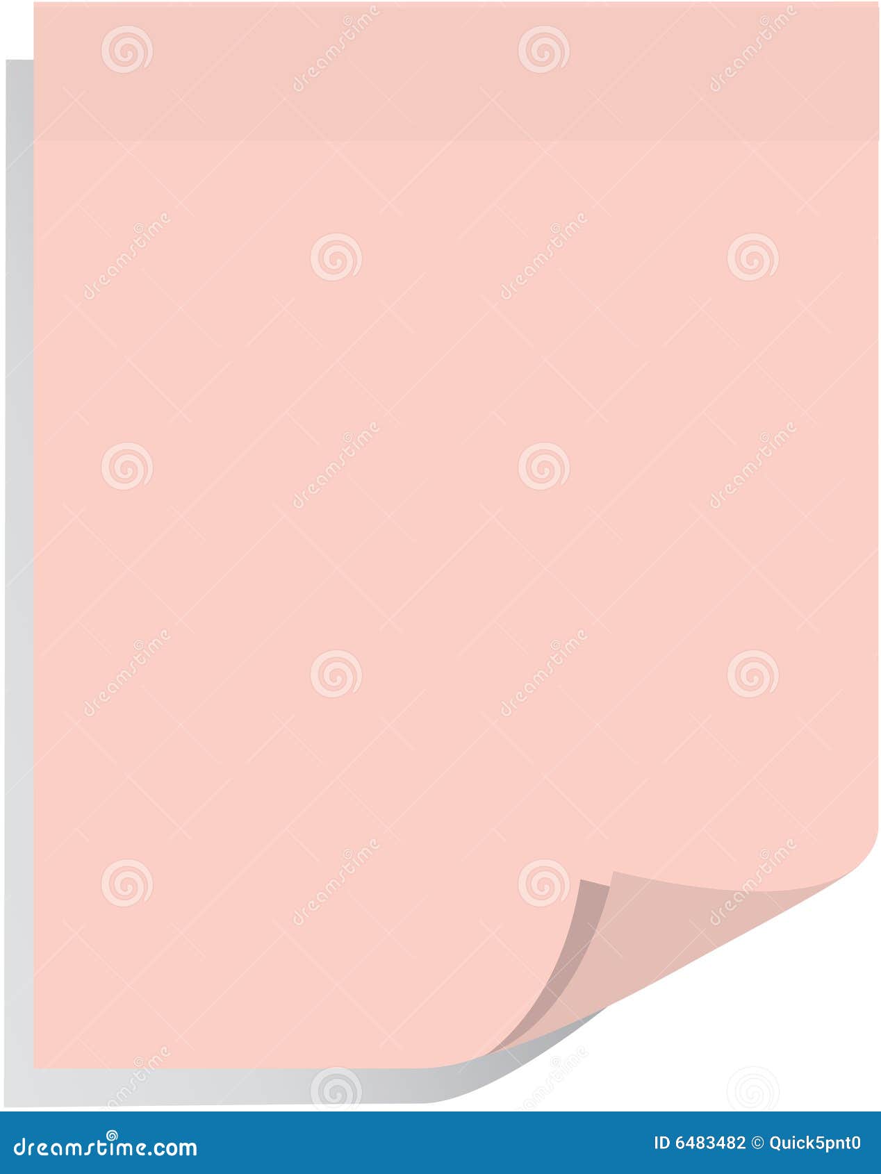 Pink Post it Note stock vector. Illustration of work, important - 6483482