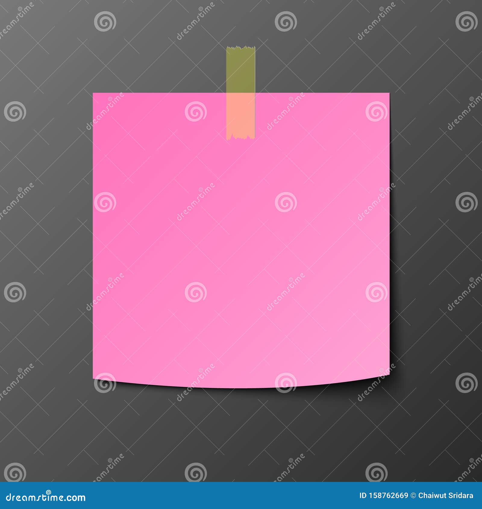 Pink Post Note Paper with Shadow Stock Vector - Illustration of shadow ...