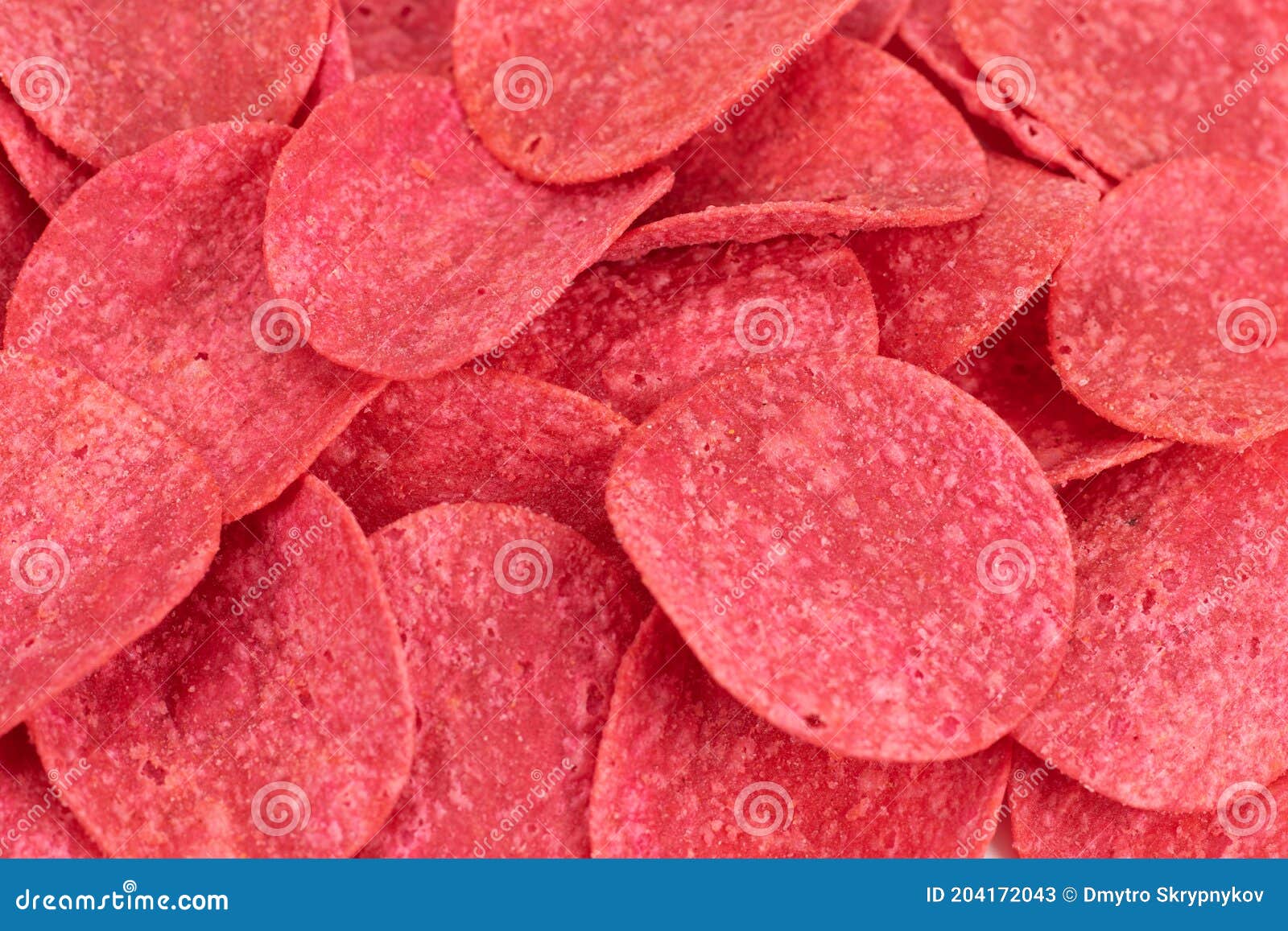 Pink Potato Chips Macro Background Stock Image - Image of white, large ...