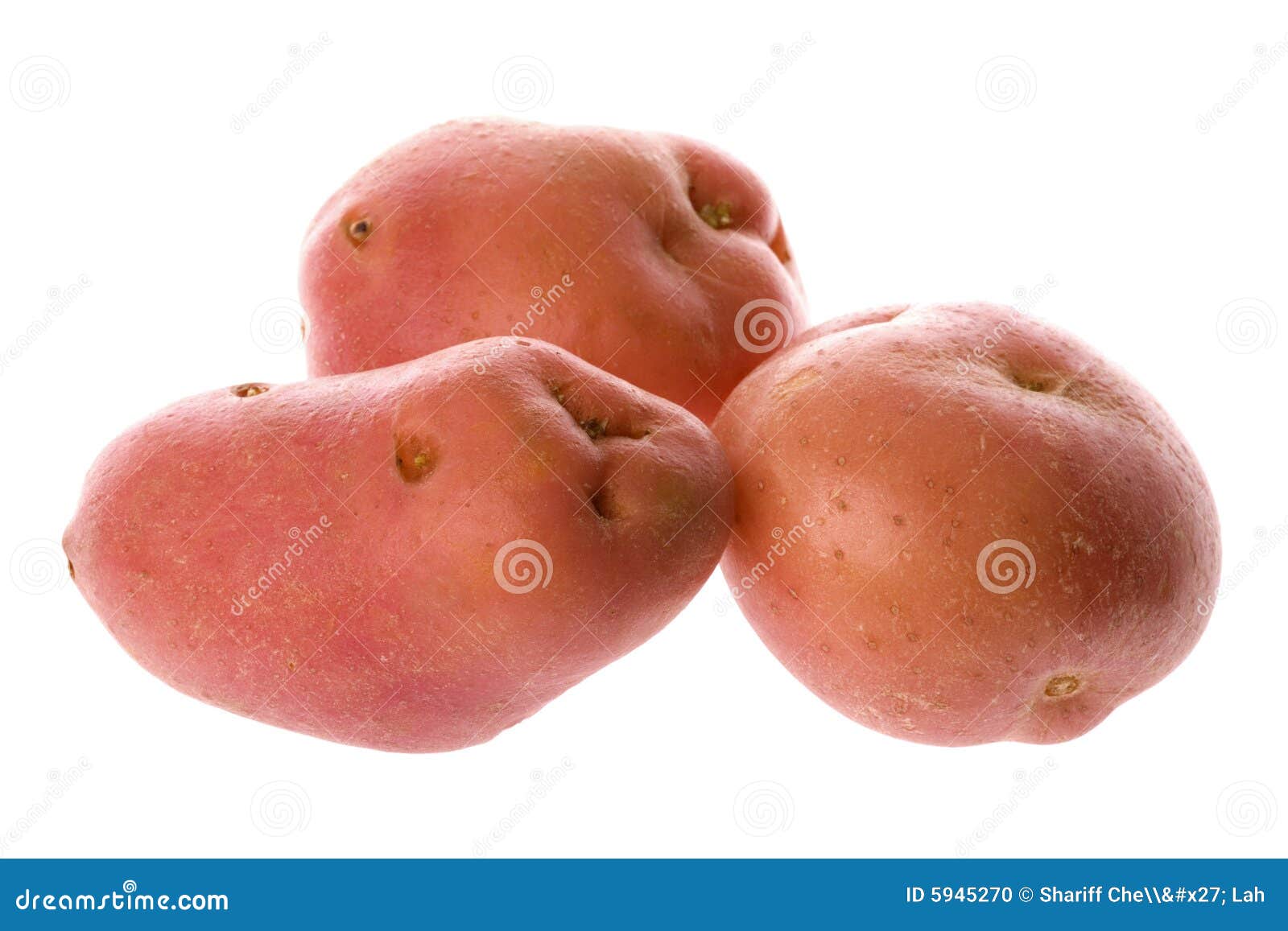 Pink Potatoes Isolated stock photo. Image of greens, fresh - 5945270