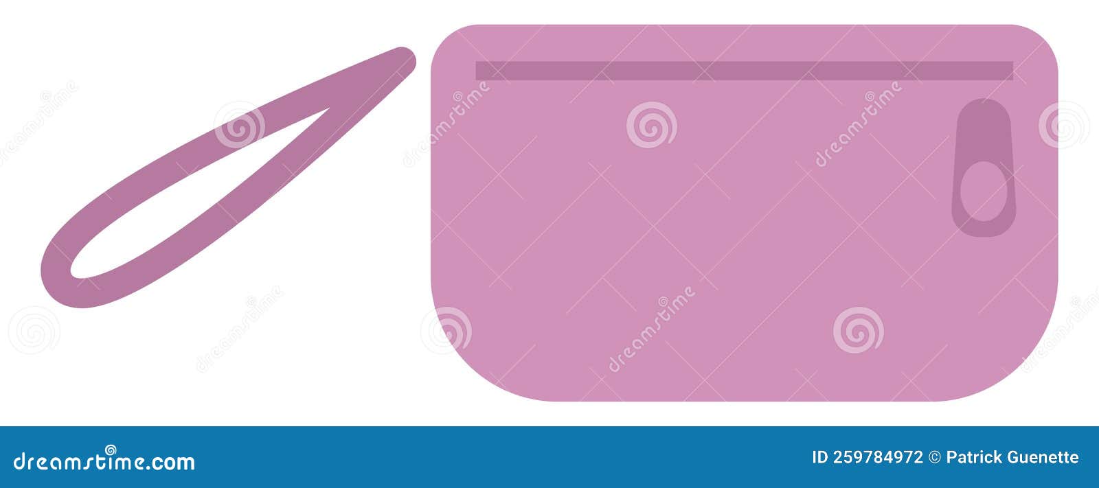 Pink pouch, icon stock vector. Illustration of tube - 259784972