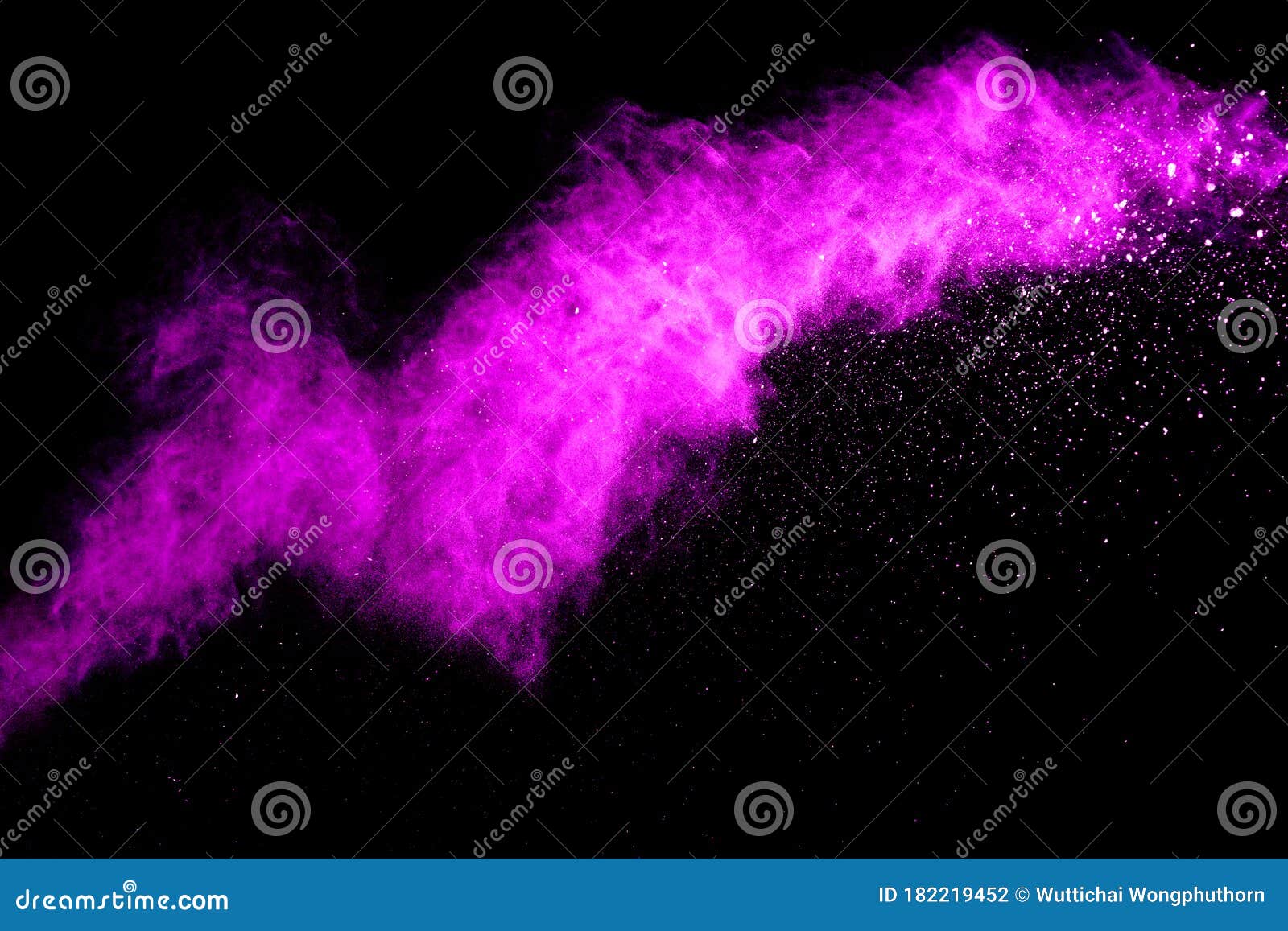 Explosion Of Pink Colored Powder Isolated On White Background.Pink Dust ...