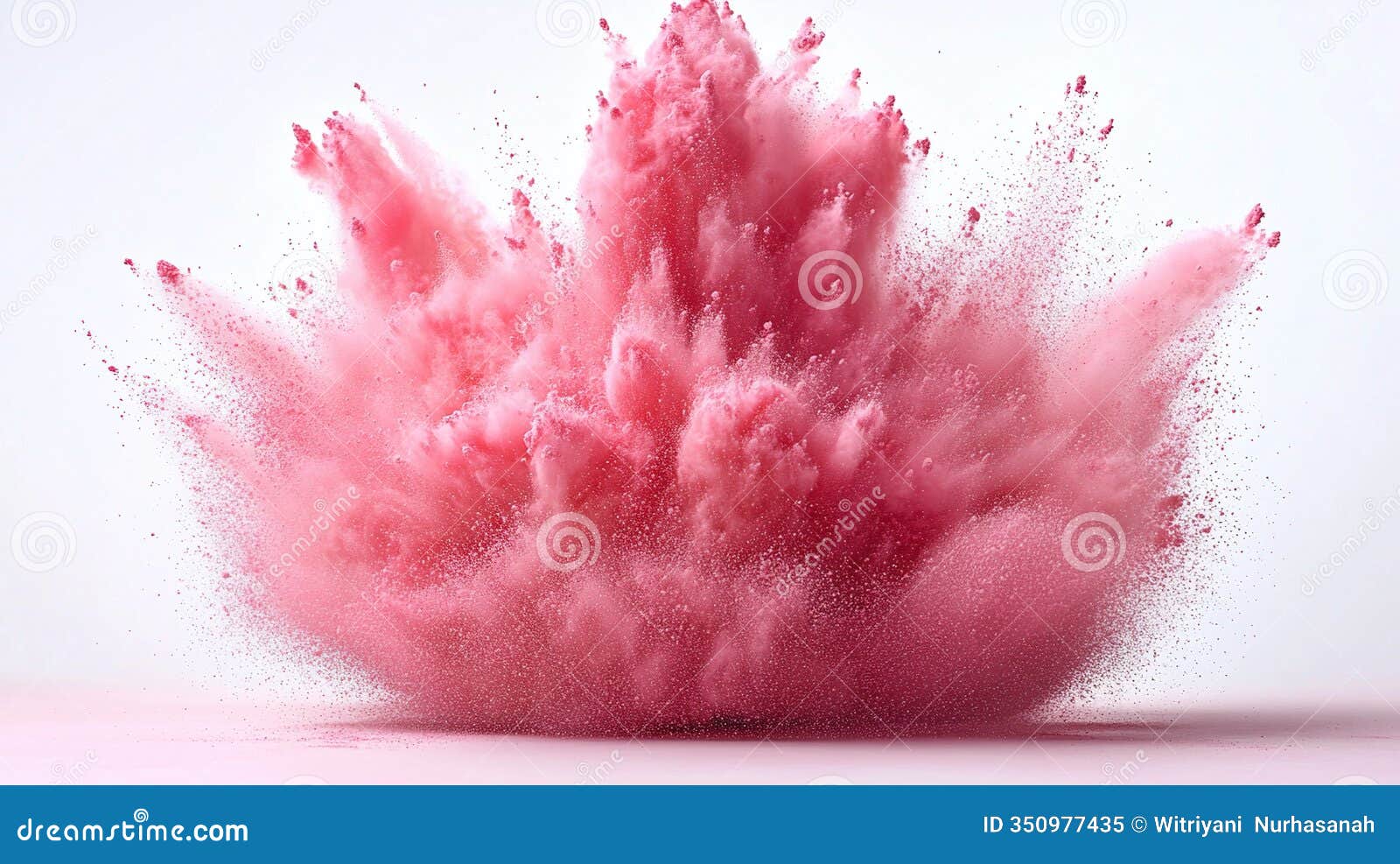 Pink Powder Explosion Isolated on White Background Stock Illustration ...