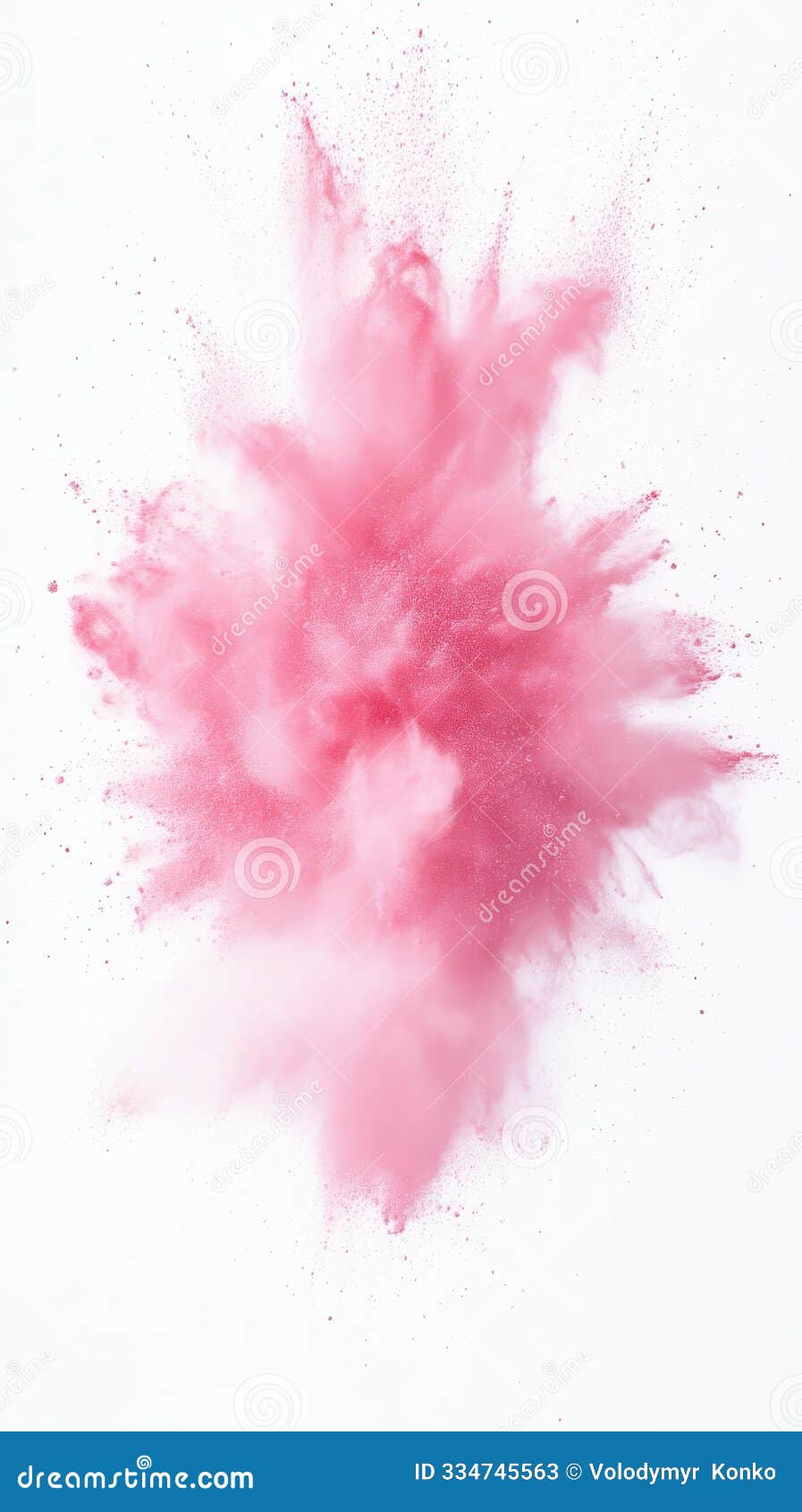 Pink Powder Explosion on White Background Stock Image - Image of ...