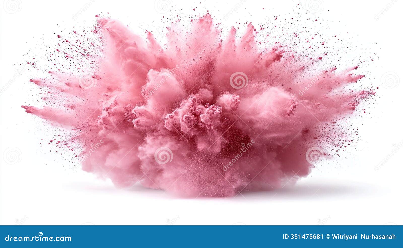 Pink Powder Explosion on White Background Stock Illustration ...