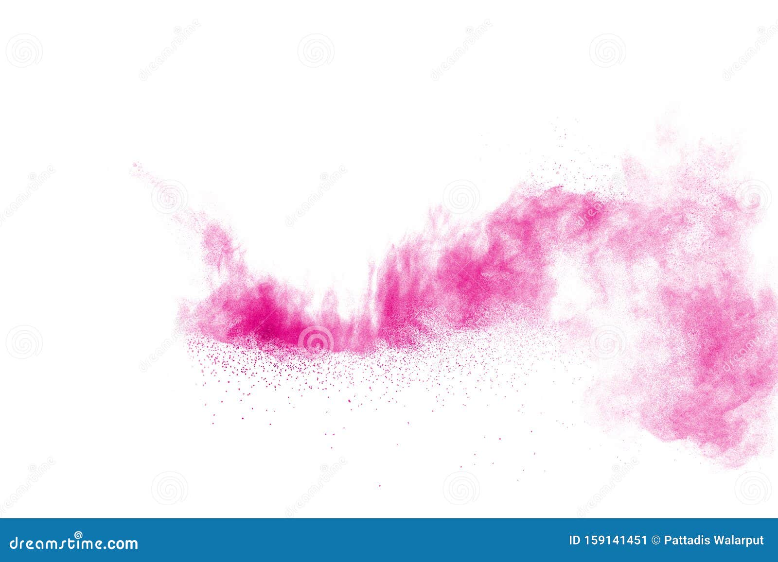Pink Powder Explosion on White Background.Pink Dust Splashing Stock ...