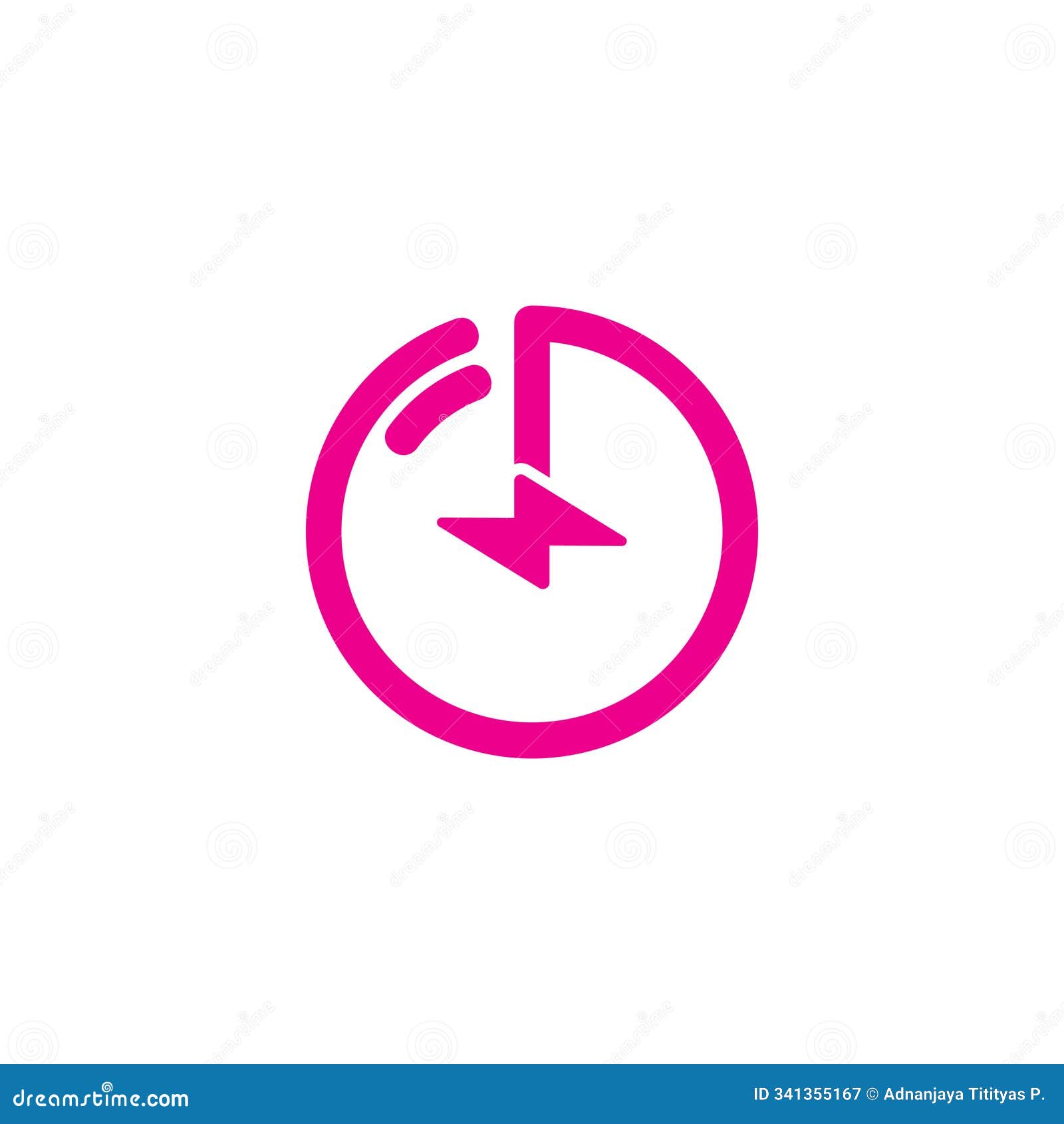 Pink Power Button Electrical Energy Logo Vector Stock Vector ...