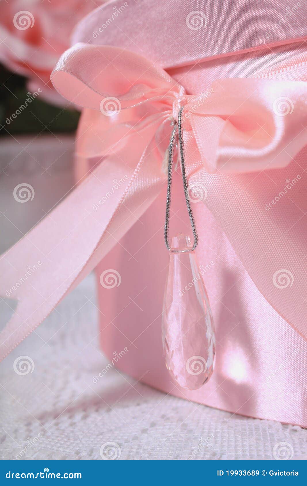 Pink present stock image. Image of present, satin, crystal - 19933689
