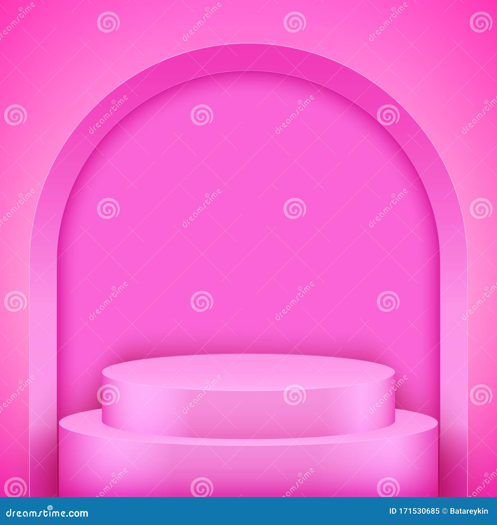 Pink Presentation Podium with Arch Stock Vector - Illustration of ...