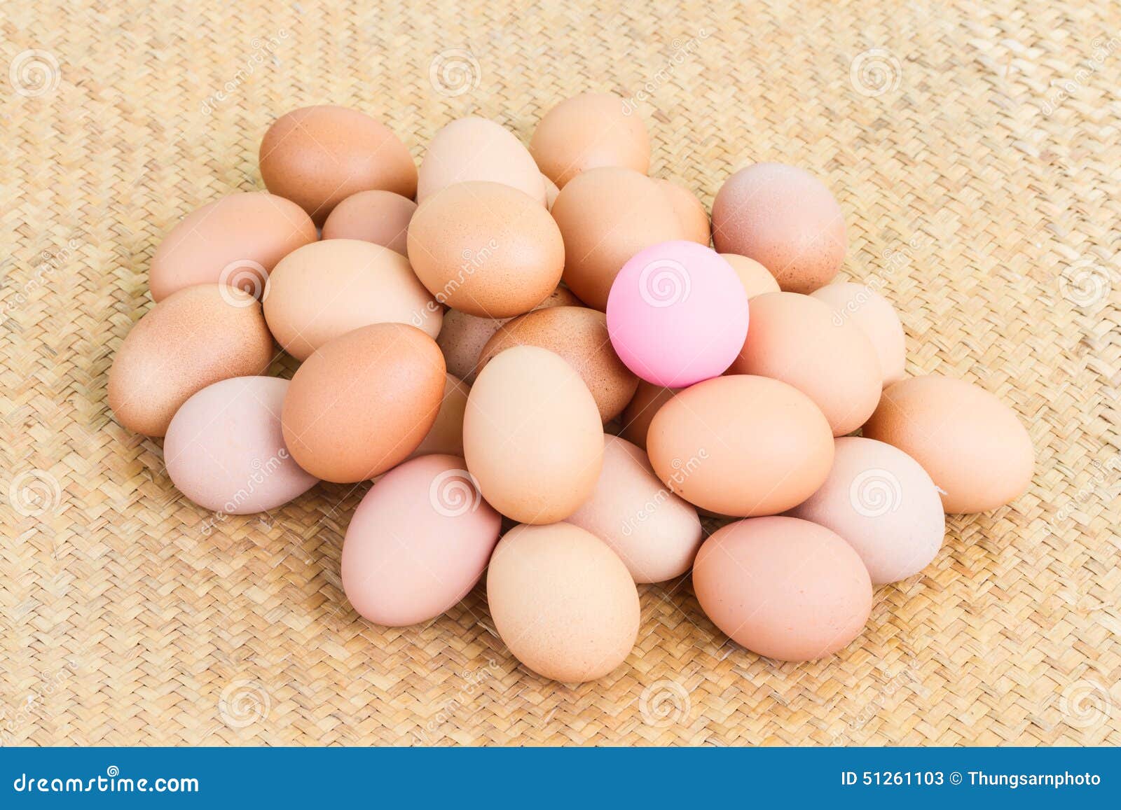 Pink Preserved Egg on Fresh Eggs Stock Image - Image of randomly ...