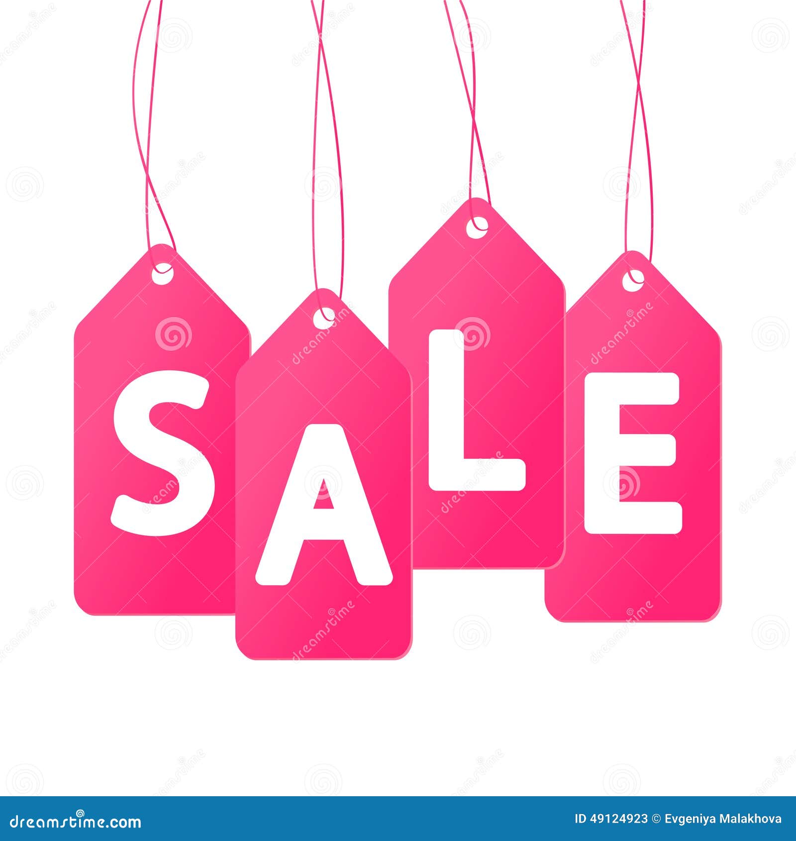 Pink price tags stock vector. Illustration of offer, design - 49124923