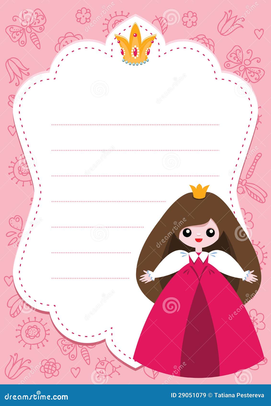 Princess Card Vector Illustration | CartoonDealer.com #33252380