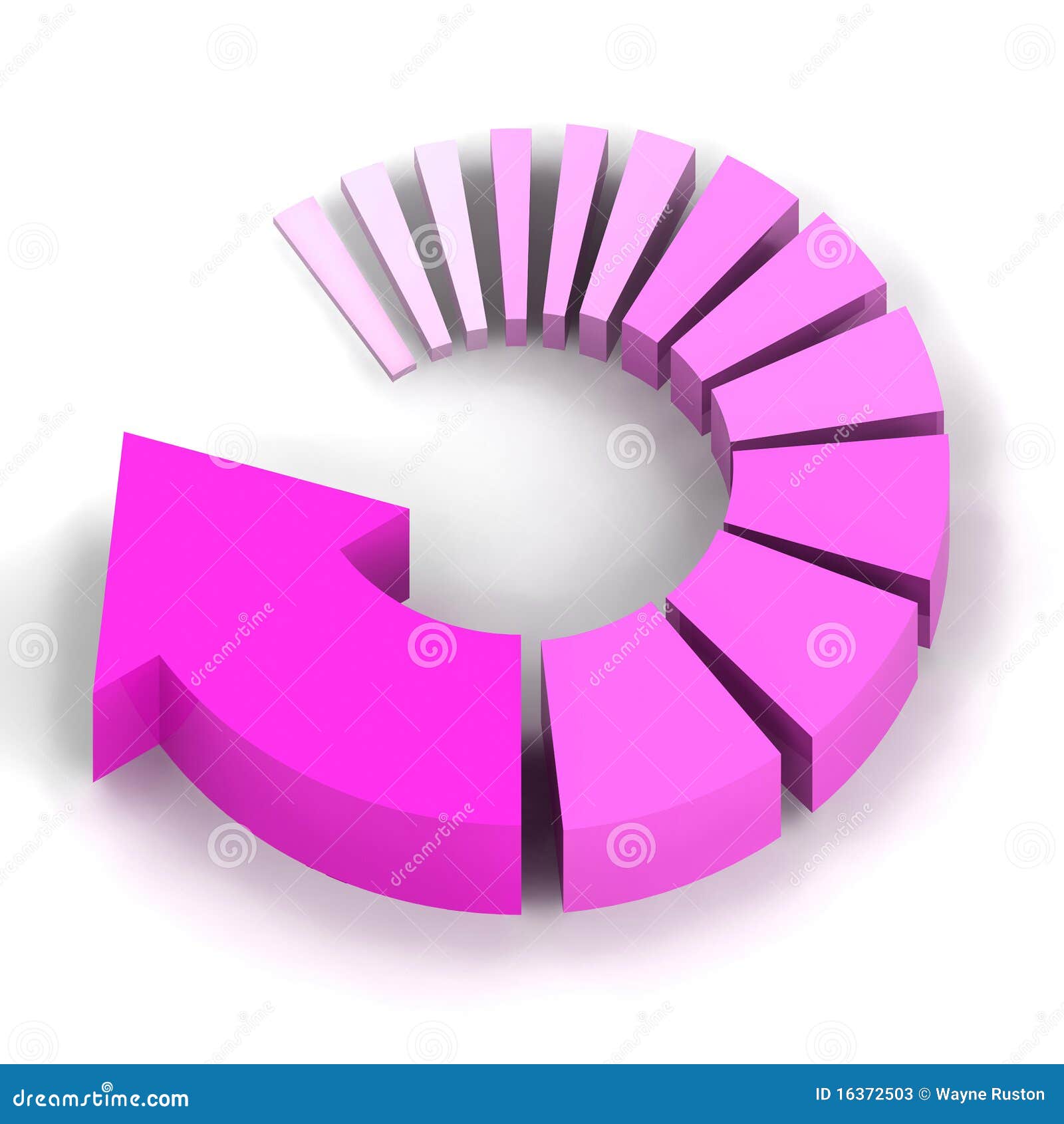 Pink Process Arrow stock illustration. Illustration of vector - 16372503